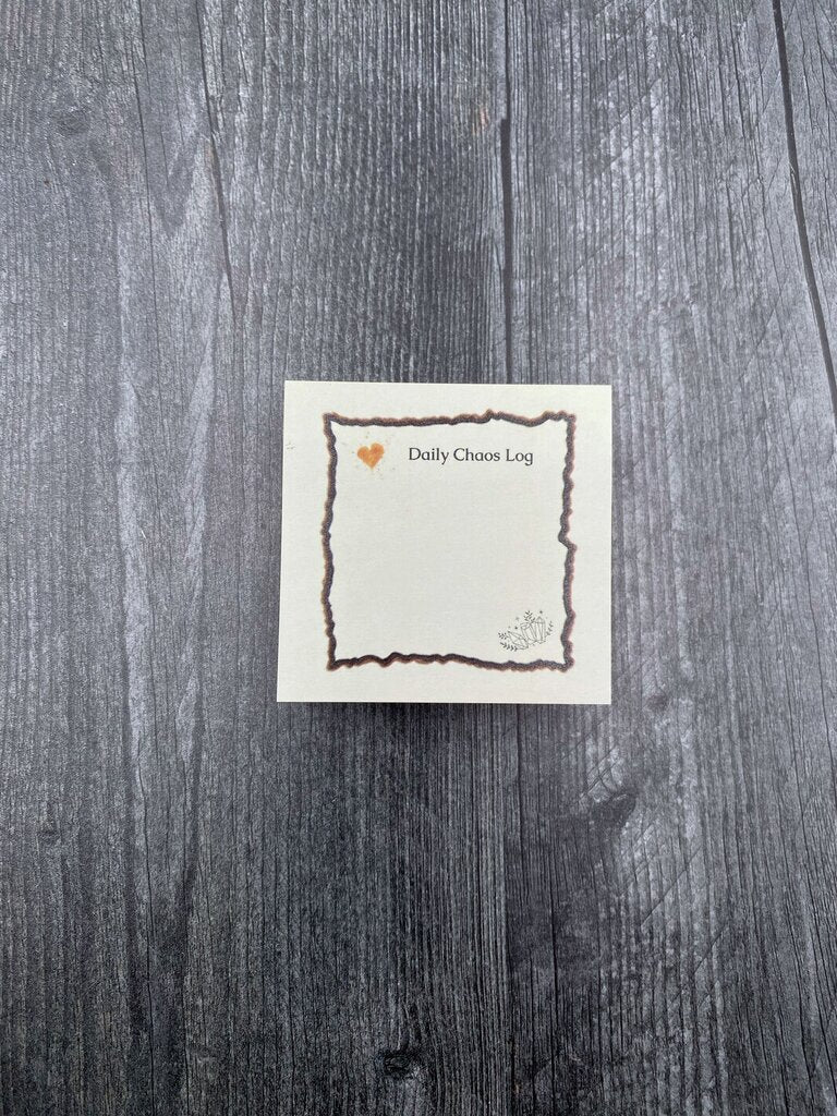 Daily Chaos Log Sticky Note – Manchester Craft Market
